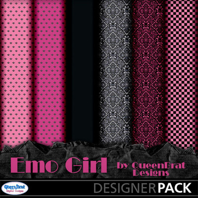 Digital Scrapbooking Kits | Emo Girl-(QueenBr) | Everyday, Girls, Kid ...