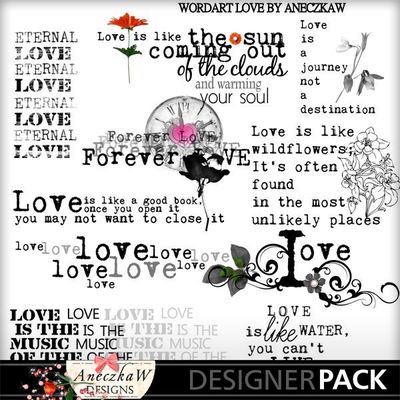 Digital Scrapbooking Kits | Love WordArt-(aniaw) | Holidays - Valentine ...