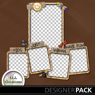 Digital Scrapbooking Kits | Kids Cluster Frame-(LLLCrtn) | Babies ...