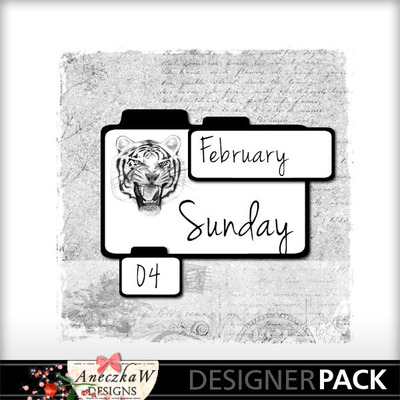 Digital Scrapbooking Kits | Tiger Date Tabs-(aniaw) | Animals - Pets ...