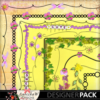 Digital Scrapbooking Kits | Borders Bundle-(aniaw) | Babies, Birthdays ...