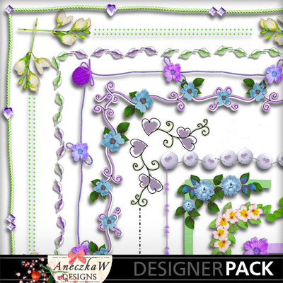 Digital Scrapbooking Kits | Borders Bundle-(aniaw) | Babies, Birthdays ...
