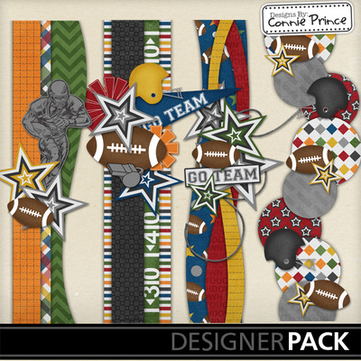 Digital Scrapbooking Kits | Touchdown-Borders-(cprince) | Sports ...