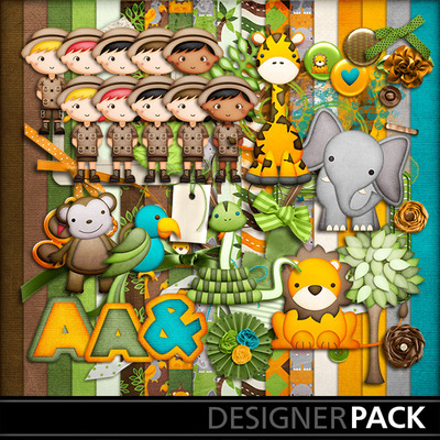 Digital Scrapbooking Kits | Jungle Safari-(FranB) | Animals - Pets ...