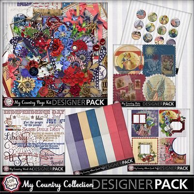 Digital Scrapbooking Kits | My Country the Collection-(ADBD ...