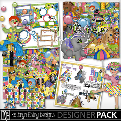 Digital Scrapbooking Kits | Cirque du Scrap Bundle-(Kathryn ...