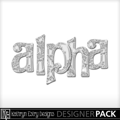 Digital Scrapbooking Kits | Glitter Alpha Bundle-(Kathryn) | Everyday ...