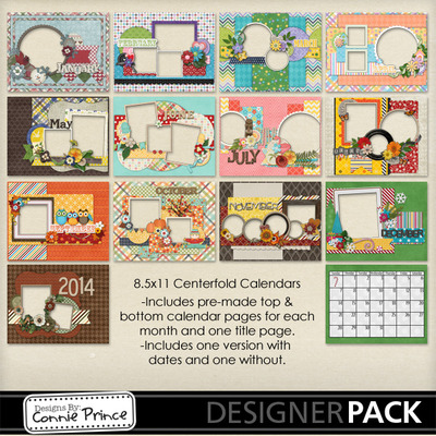 Digital Scrapbooking Kits | Centerfold Calendar Pages-(cprince ...