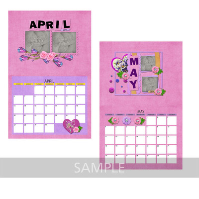 Digital Scrapbooking Kits | 2014 Girls-Calendar-(aniaw) | Calendars ...