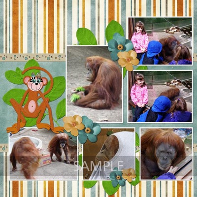 Digital Scrapbooking Kits | Cheeky Monkeys Bundle-(Kathryn) | Animals ...