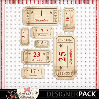 Digital Scrapbooking Kits | December Daily Numbers1-(aniaw ...