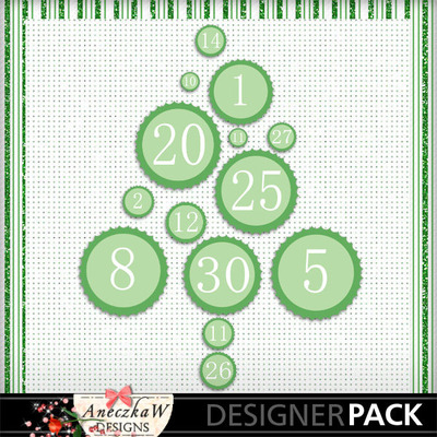 Digital Scrapbooking Kits | December Daily Numbers7-(aniaw ...