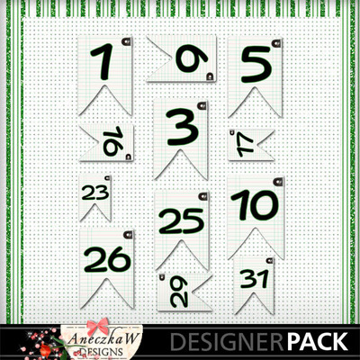 Digital Scrapbooking Kits | December Daily Numbers14-(aniaw ...