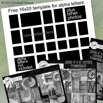 Digital Scrapbooking Kits | Photo Alpha Template-(ZED) | Craftable ...