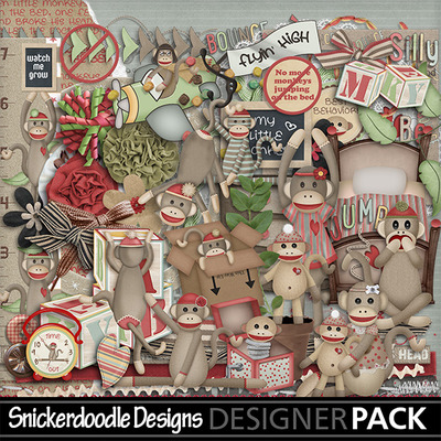 Digital Scrapbooking Kits | Monkey Business-(Snicker) | Animals - Pets ...