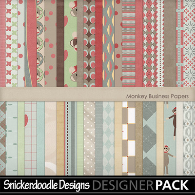 Digital Scrapbooking Kits | Monkey Business-(Snicker) | Animals - Pets ...