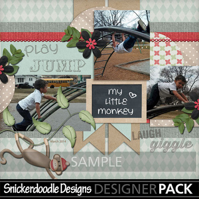 Digital Scrapbooking Kits | Monkey Business-(Snicker) | Animals - Pets ...