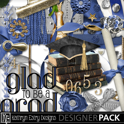Digital Scrapbooking Kits | Graduation Day-Blue-(Kathryn ...