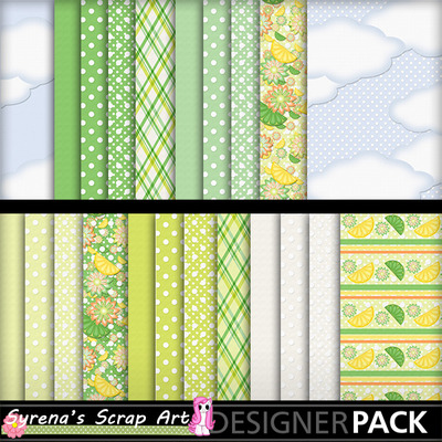 Digital Scrapbooking Kits | Lemon Lime Summer Combo Pack-(SyrenaE ...