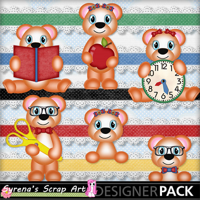 Digital Scrapbooking Kits | School Days Bears Combo Pack-(SyrenaE ...