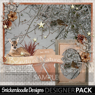Digital Scrapbooking Kits | Woodland Winter Pack-(Snicker) | Memories ...