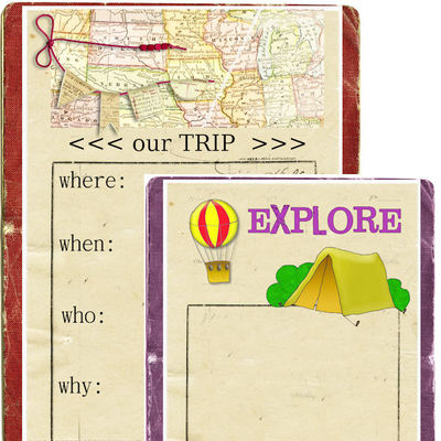 Digital Scrapbooking Kits | Travel Notes 2-(aniaw) | Camping, Nature ...