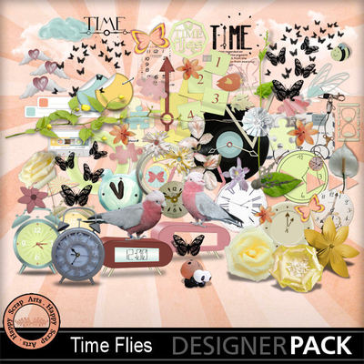 Digital Scrapbooking Kits | Time Flies kit-(HSA) | Decorative, Everyday ...