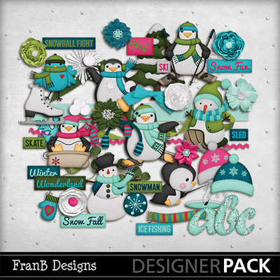 Digital Scrapbooking Kits | Winter Wonderland-(FranB) | Kid Fun ...
