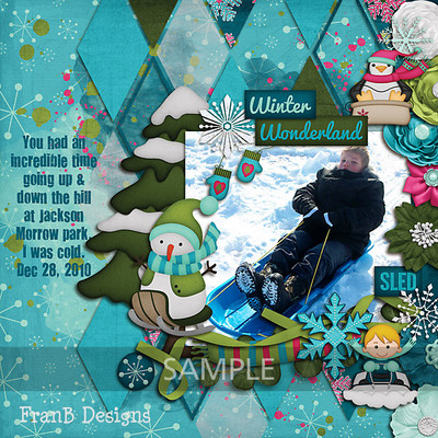 Digital Scrapbooking Kits | Winter Wonderland-(FranB) | Kid Fun ...