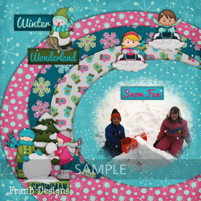 Digital Scrapbooking Kits | Winter Wonderland-(FranB) | Kid Fun ...