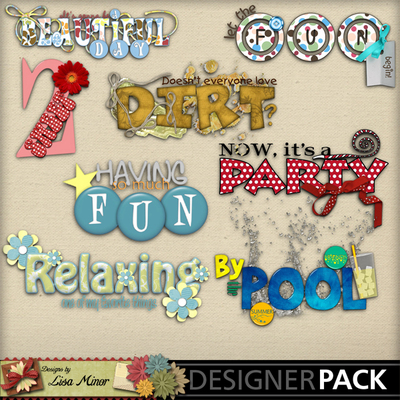 Digital Scrapbooking Kits | Word Art Fun-(LisaMM) | Family, Outdoors ...