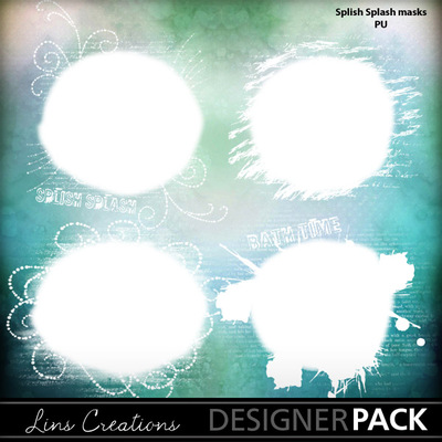 Digital Scrapbooking Kits | Splish Splash masks-(LinsCre) | Decorative ...