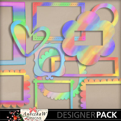 Digital Scrapbooking Kits | Rainbow Frames 2-(aniaw) | Birthdays, Boys ...