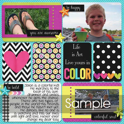 Digital Scrapbooking Kits | Live In Color Bundle-(jsscrap) | Everyday ...