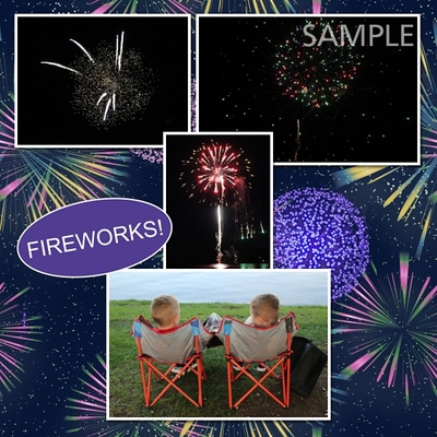 Digital Scrapbooking Kits | Fireworks Paper Pack-(LLLCrtn ...