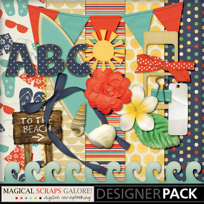Digital Scrapbooking Kits | Beach Bum-(MMDCS) | Seasons - Summer ...