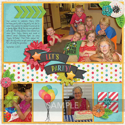 Digital Scrapbooking Kits | Cake & Balloons-page kit-(MSG) | Birthdays ...