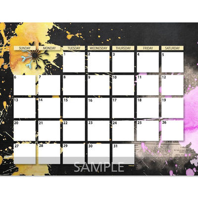 Digital Scrapbooking Kits | 2019Painted Calendar-(aniaw) | Calendars ...