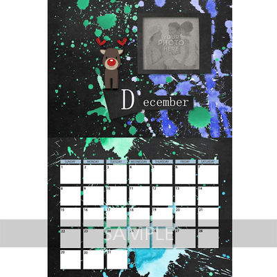Digital Scrapbooking Kits | 2019Painted Calendar-(aniaw) | Calendars ...