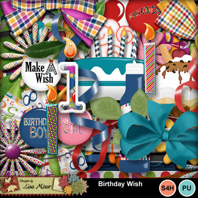 Digital Scrapbooking Kits | Birthday Wish-(LisaMM) | Birthdays, Family ...