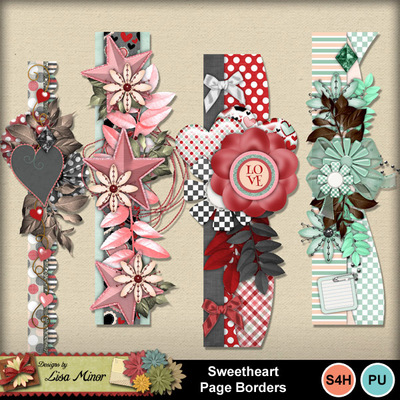 Digital Scrapbooking Kits | Sweetheart Page Borders-(LisaMM) | Family ...