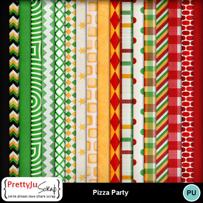 Digital Scrapbooking Kits | Pizza Party-(P-Ju) | Birthdays ...