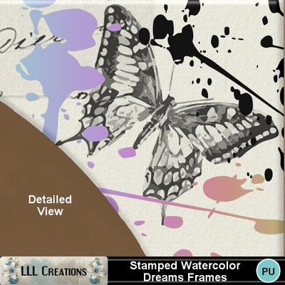 Digital Scrapbooking Kits | Stamped WD Frames-(LLLCrtn) | Decorative ...