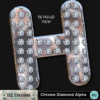 Digital Scrapbooking Kits | Chrome Diamond Alpha-(LLLCrtn) | Decorative ...
