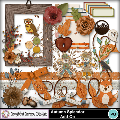 Digital Scrapbooking Kits | Autumn Splendor Add On-(SngBird ...