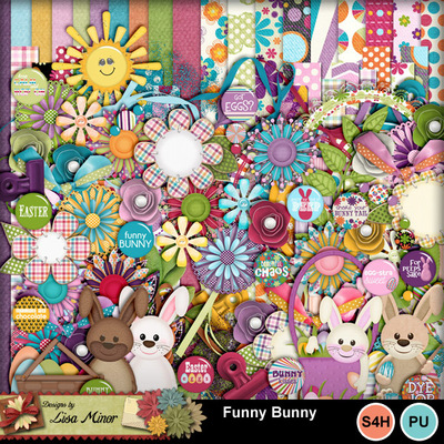 Digital Scrapbooking Kits | Funny Bunny BUNDLE-(LisaMM) | Holidays ...