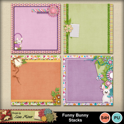 Digital Scrapbooking Kits | Funny Bunny BUNDLE-(LisaMM) | Holidays ...