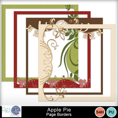 Digital Scrapbooking Kits | Apple Pie Page Borders-(PattyB) | Everyday ...