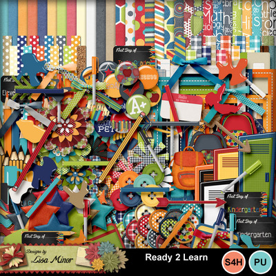 Digital Scrapbooking Kits | Ready 2 Learn-(LisaMM) | Kid Fun, School ...