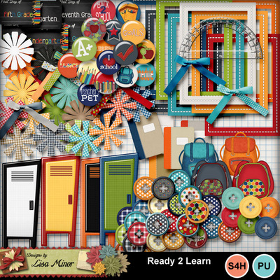 Digital Scrapbooking Kits | Ready 2 Learn-(LisaMM) | Kid Fun, School ...